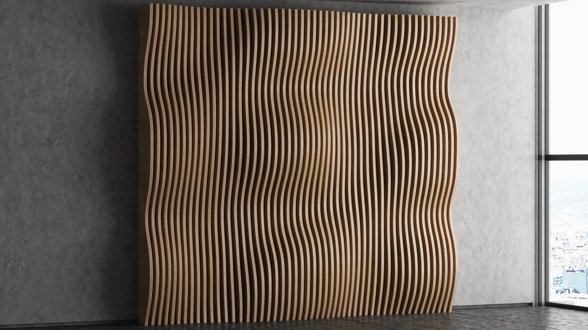 3D Parametric Wall Waves Model - TurboSquid 1737376
