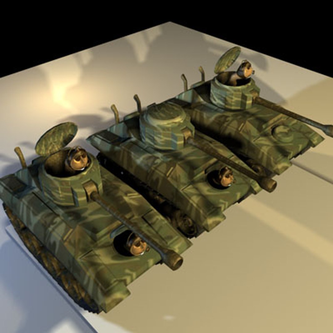 Worms Tanks 01 Animations 3d Max