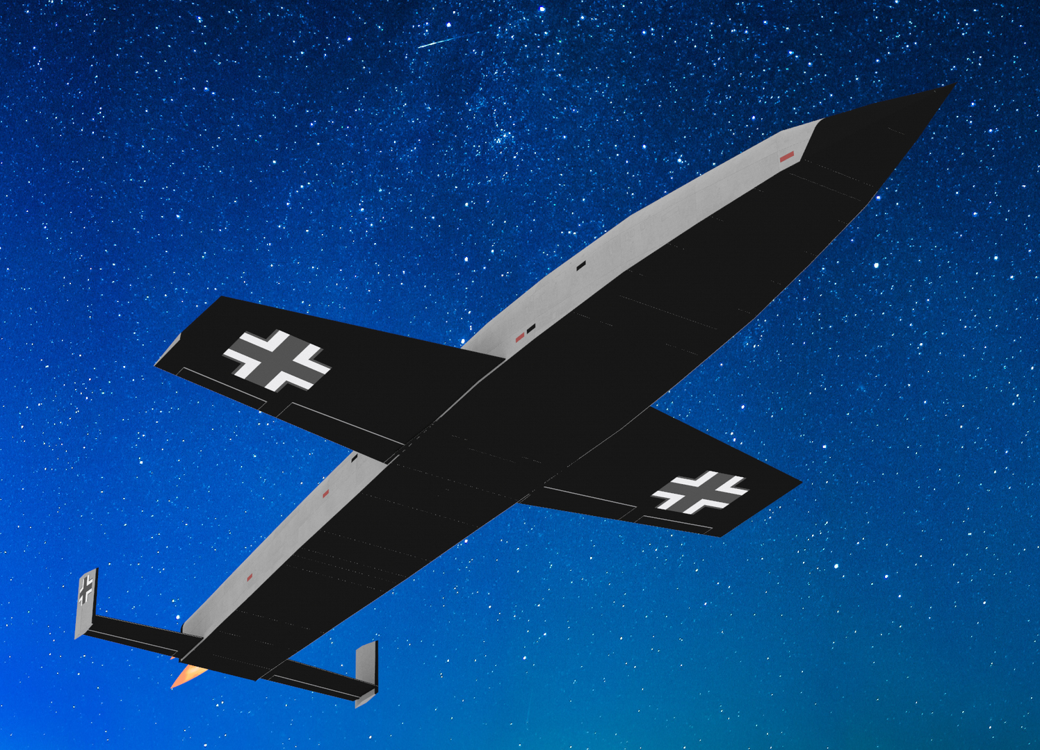 modèle 3D de Snger Bredt Silbervogel Silver Bird bombardier sous ...