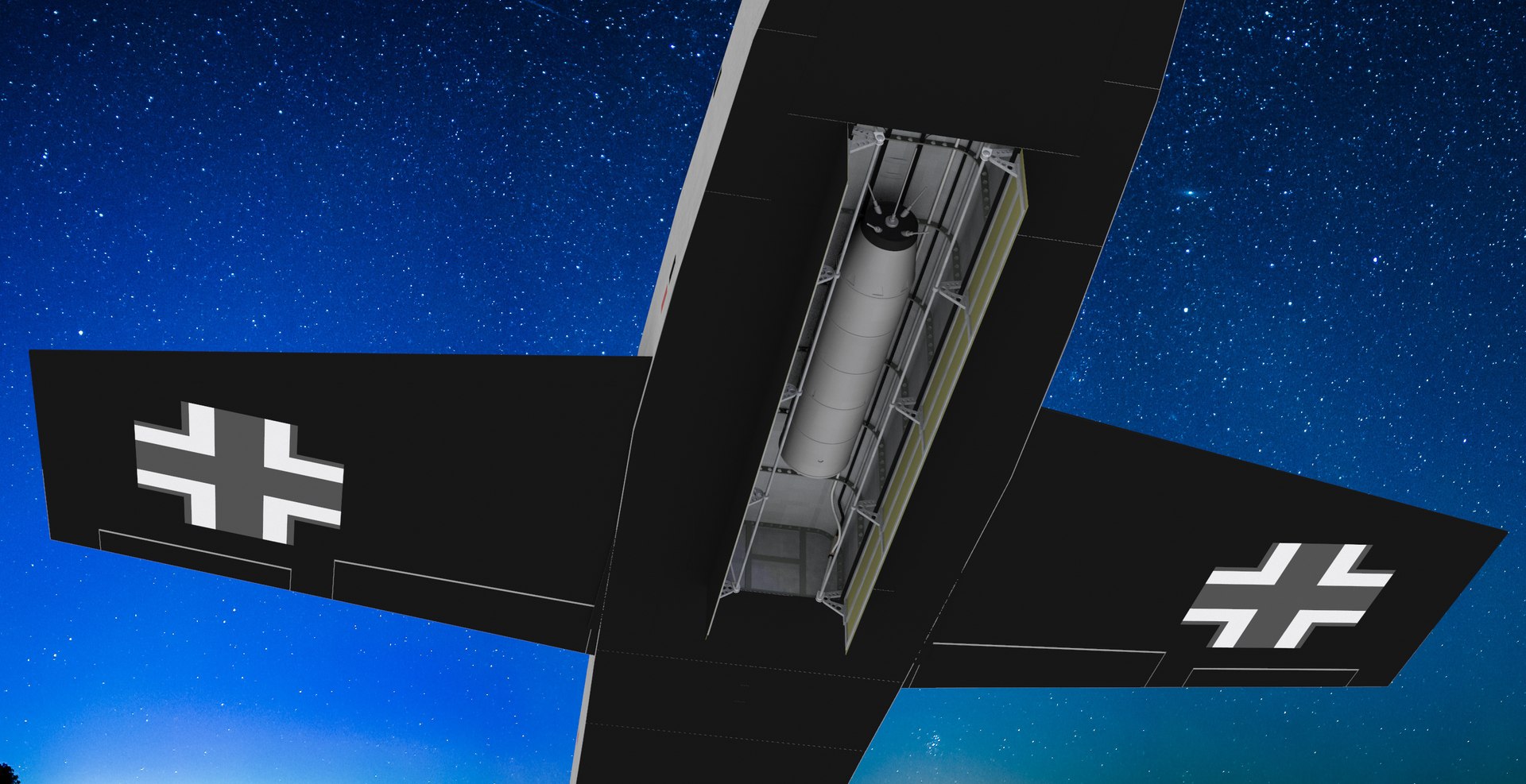 Snger Bredt Silbervogel Silver Bird sub-orbital bomber WW2 model ...