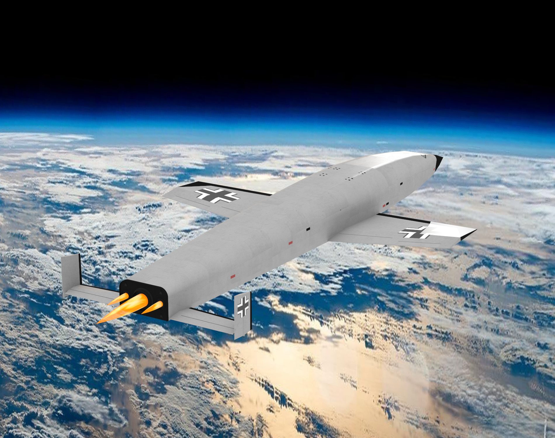 modèle 3D de Snger Bredt Silbervogel Silver Bird bombardier sous ...