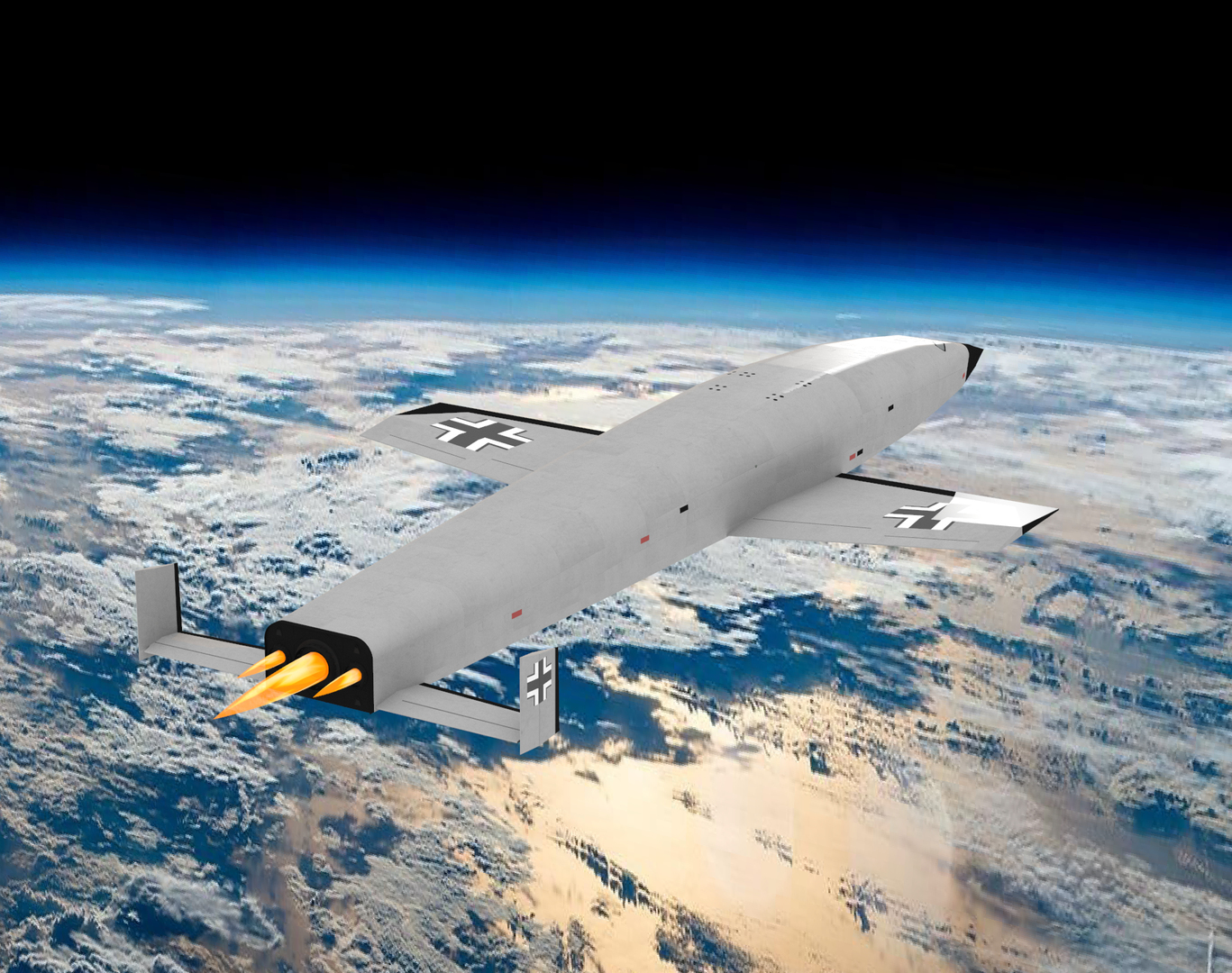 modèle 3D de Snger Bredt Silbervogel Silver Bird bombardier sous ...