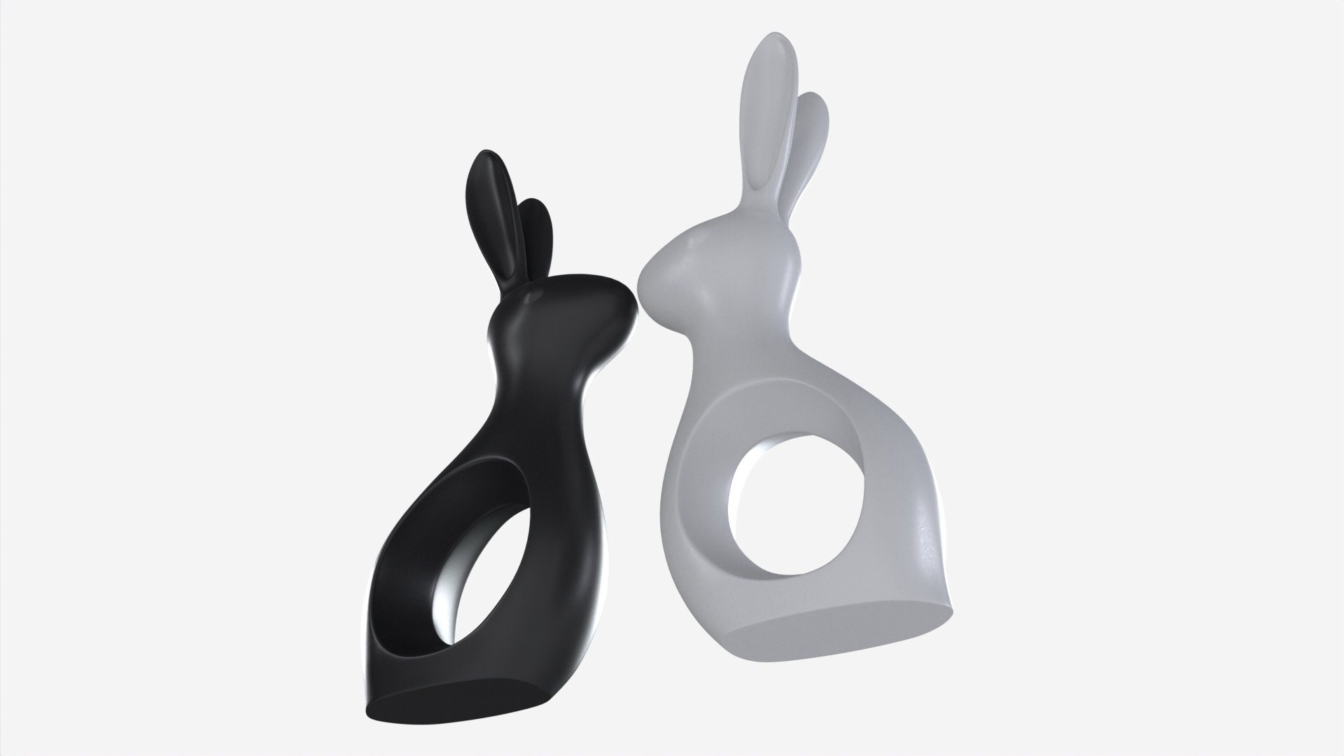 Ceramic Hare Figurines 3D Model - TurboSquid 1934806