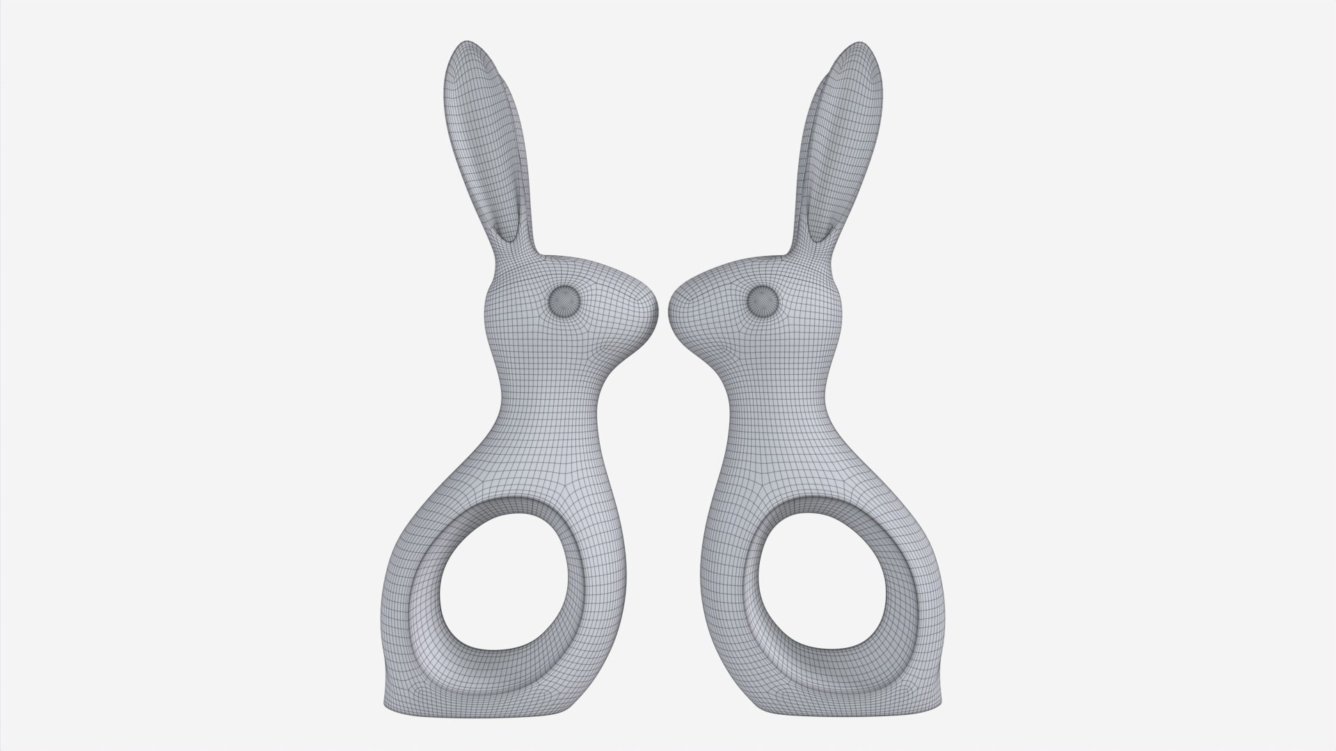 Ceramic Hare Figurines 3D Model - TurboSquid 1934806