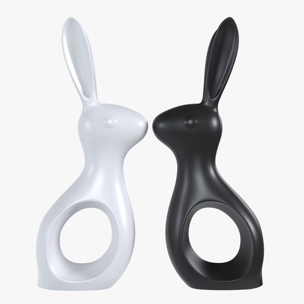 Ceramic Hare Figurines 3D model - TurboSquid 1934806