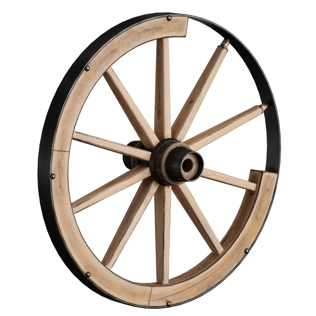 Wooden Cart Wheels Set 3D Model - TurboSquid 2239967