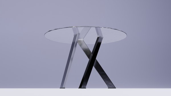 Transparent round table 3D - TurboSquid 2016965