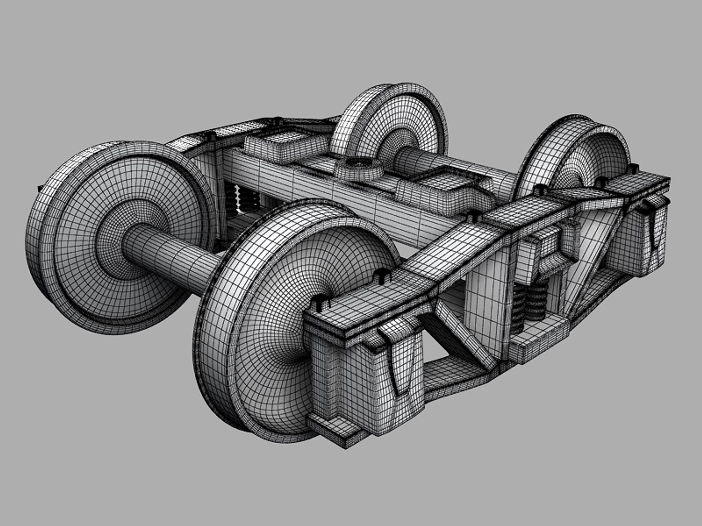 3d Train Bogie