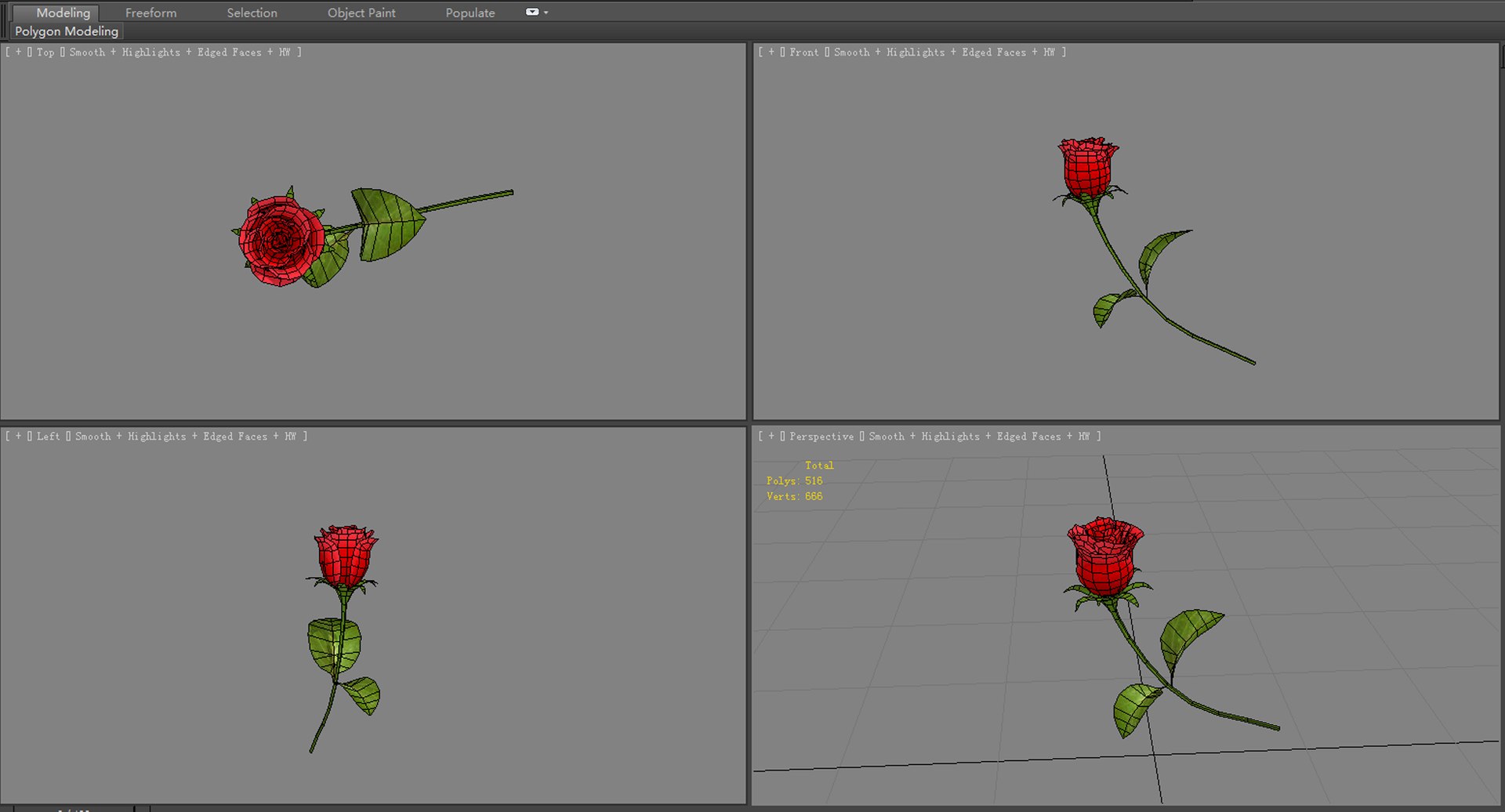 3D A Rose - TurboSquid 1729936