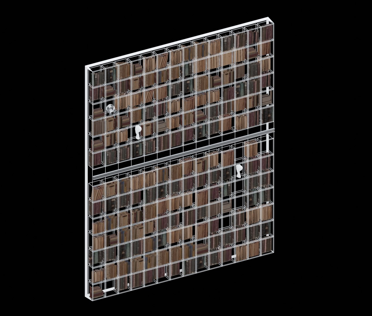 3D Book Library Model - TurboSquid 1630270