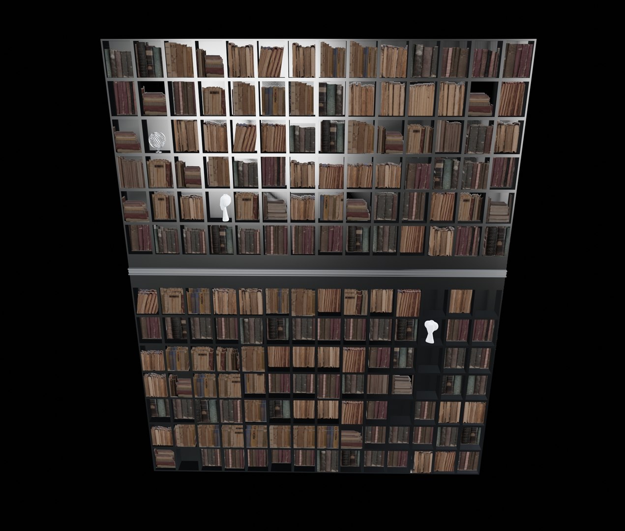 3D Book Library Model - TurboSquid 1630270