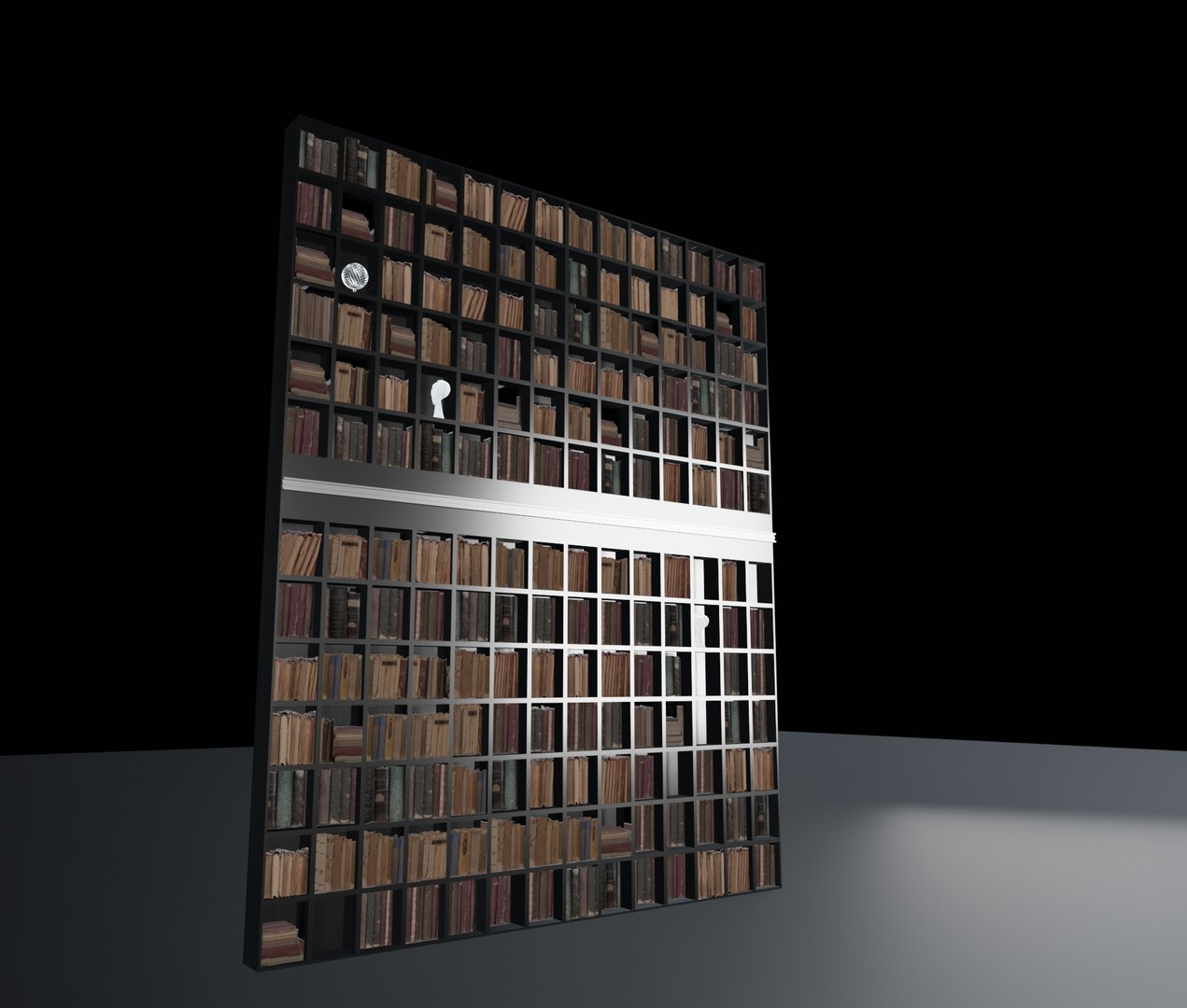 3D Book Library Model - TurboSquid 1630270