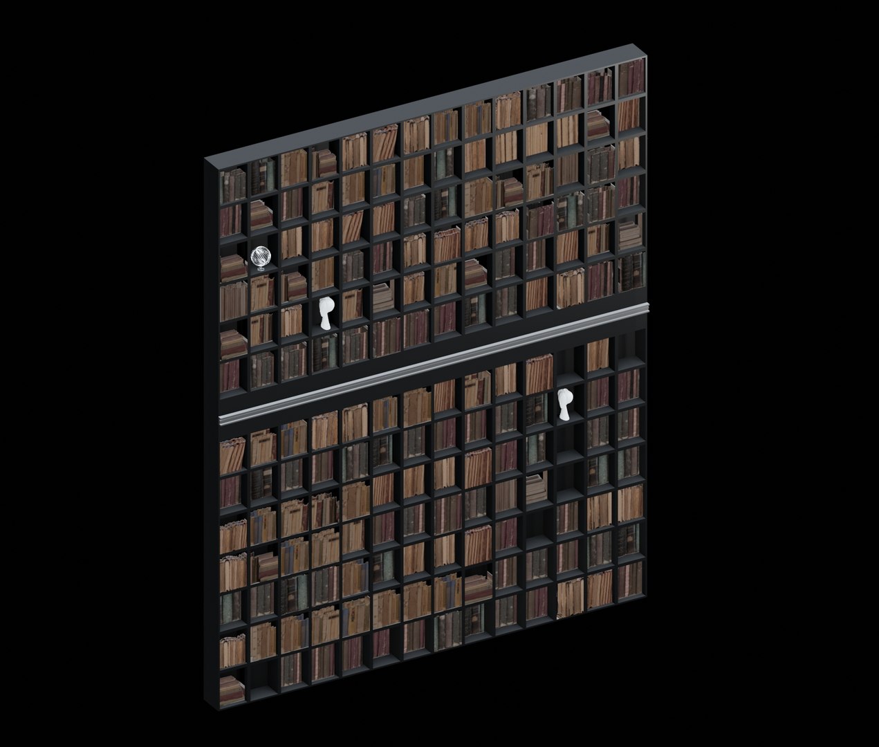 3D Book Library Model - TurboSquid 1630270