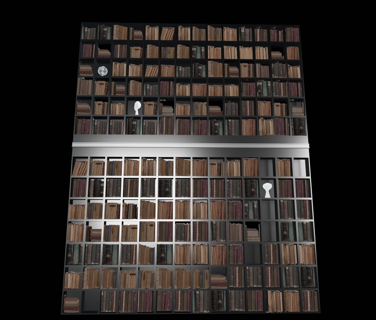 3D Book Library Model - TurboSquid 1630270