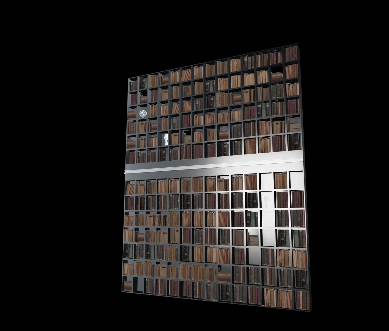 3D Book Library Model - TurboSquid 1630270