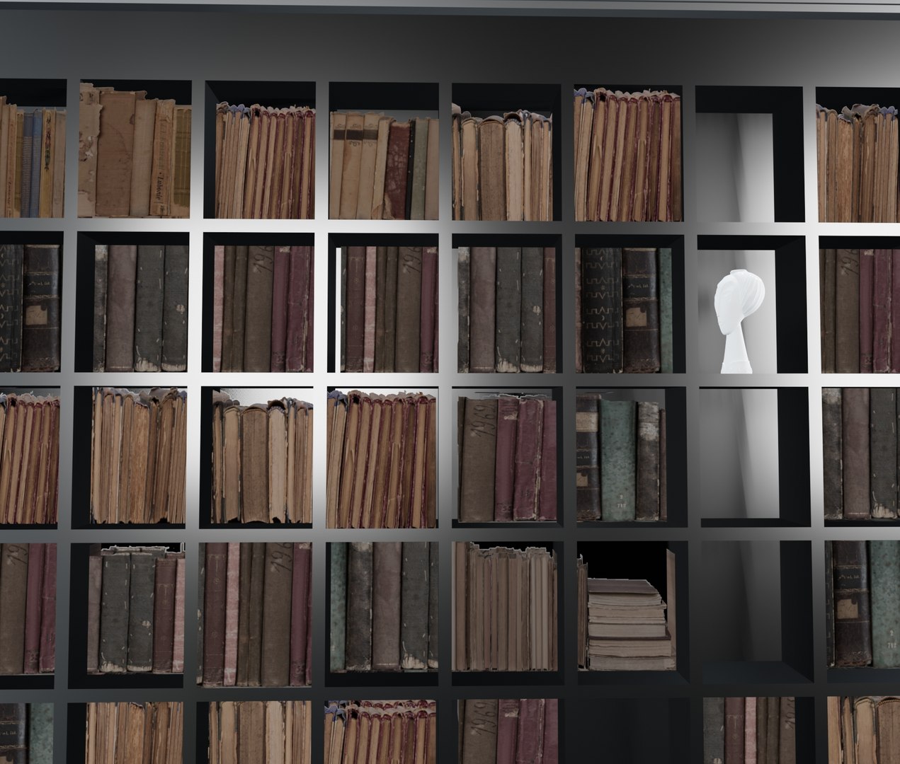 3D Book Library Model - TurboSquid 1630270