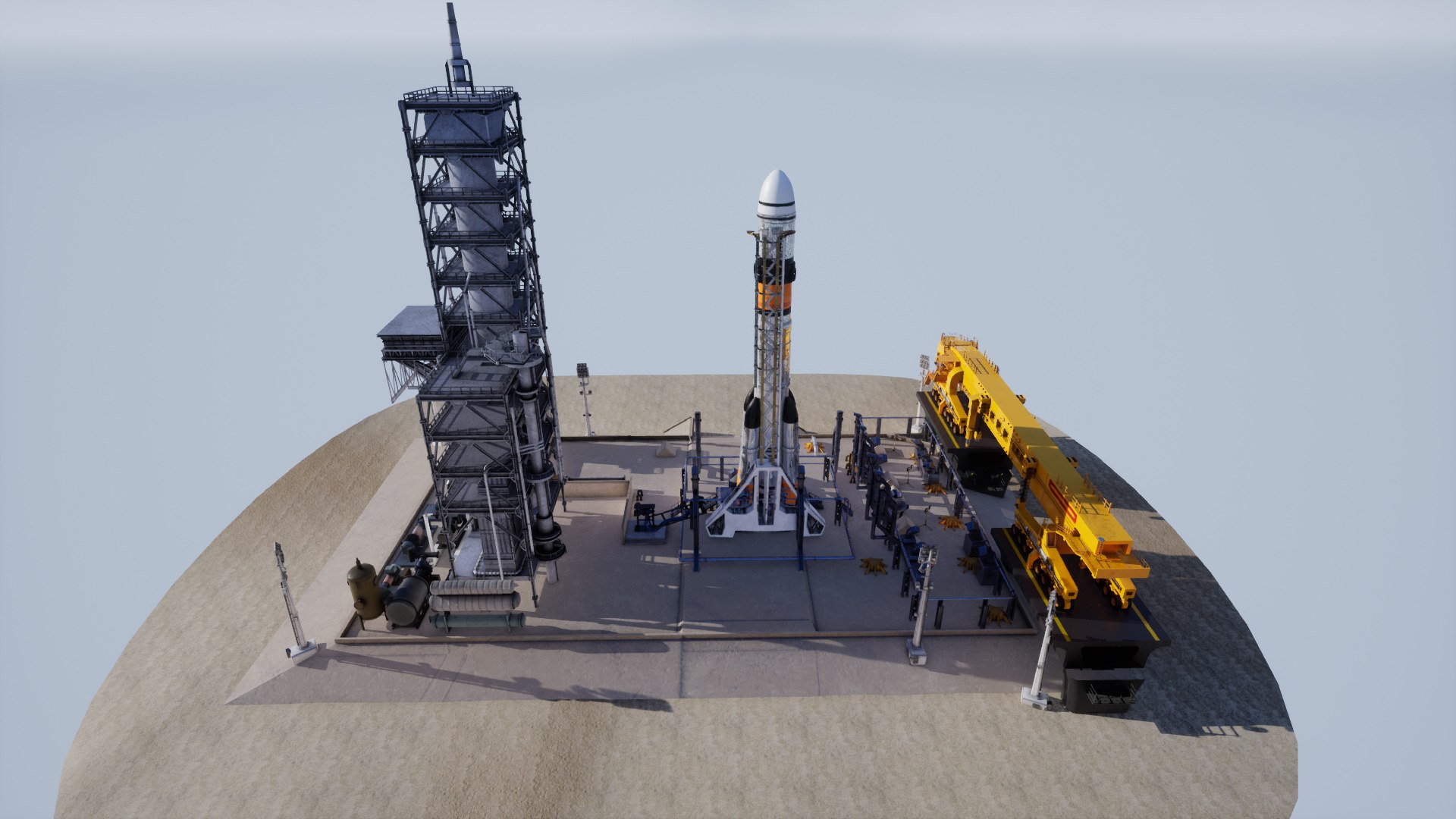 3D Model Russian Rocket Launch Modular Environment - TurboSquid 1984272