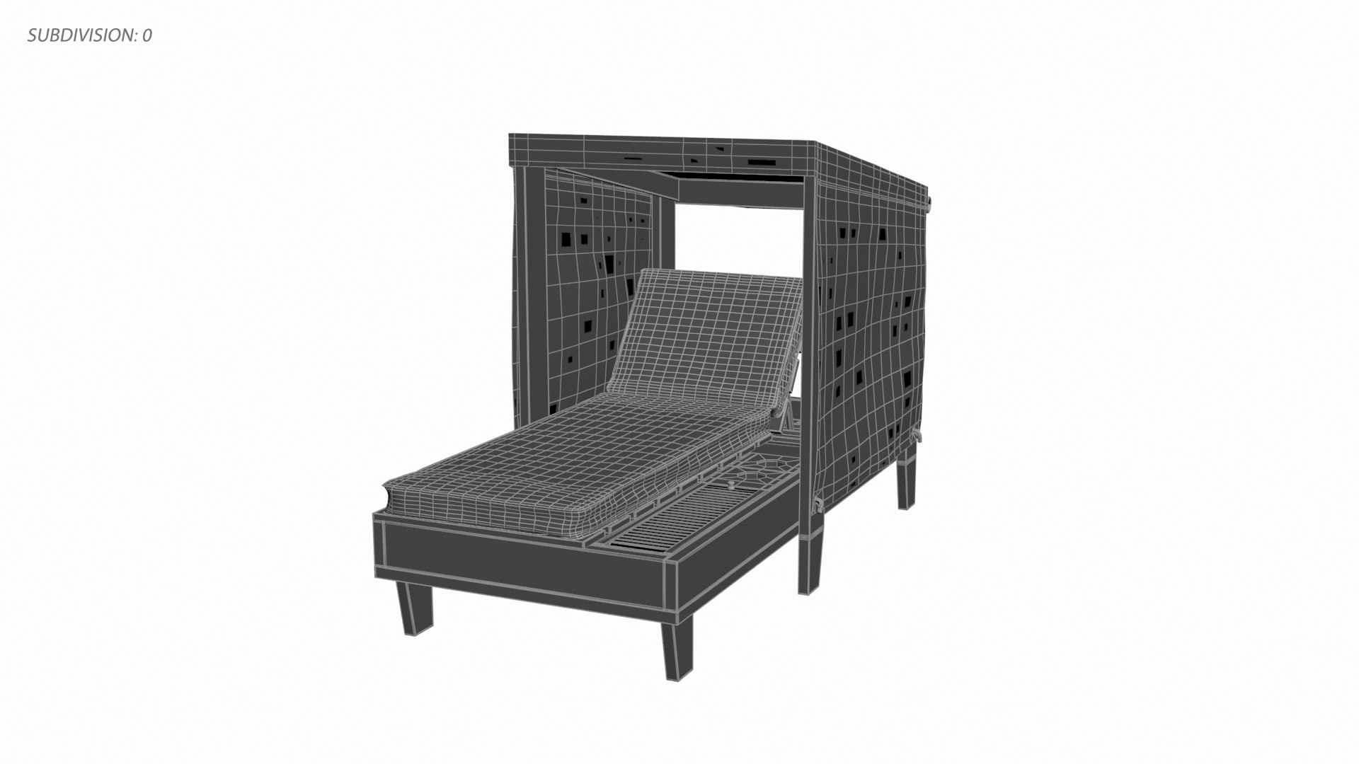 Single Lounge Chair With Cover Model - TurboSquid 2043438
