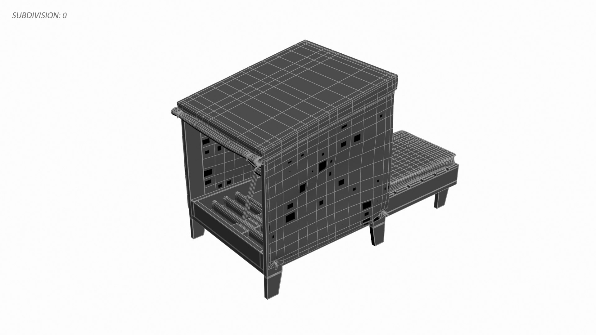 Single Lounge Chair With Cover Model - TurboSquid 2043438