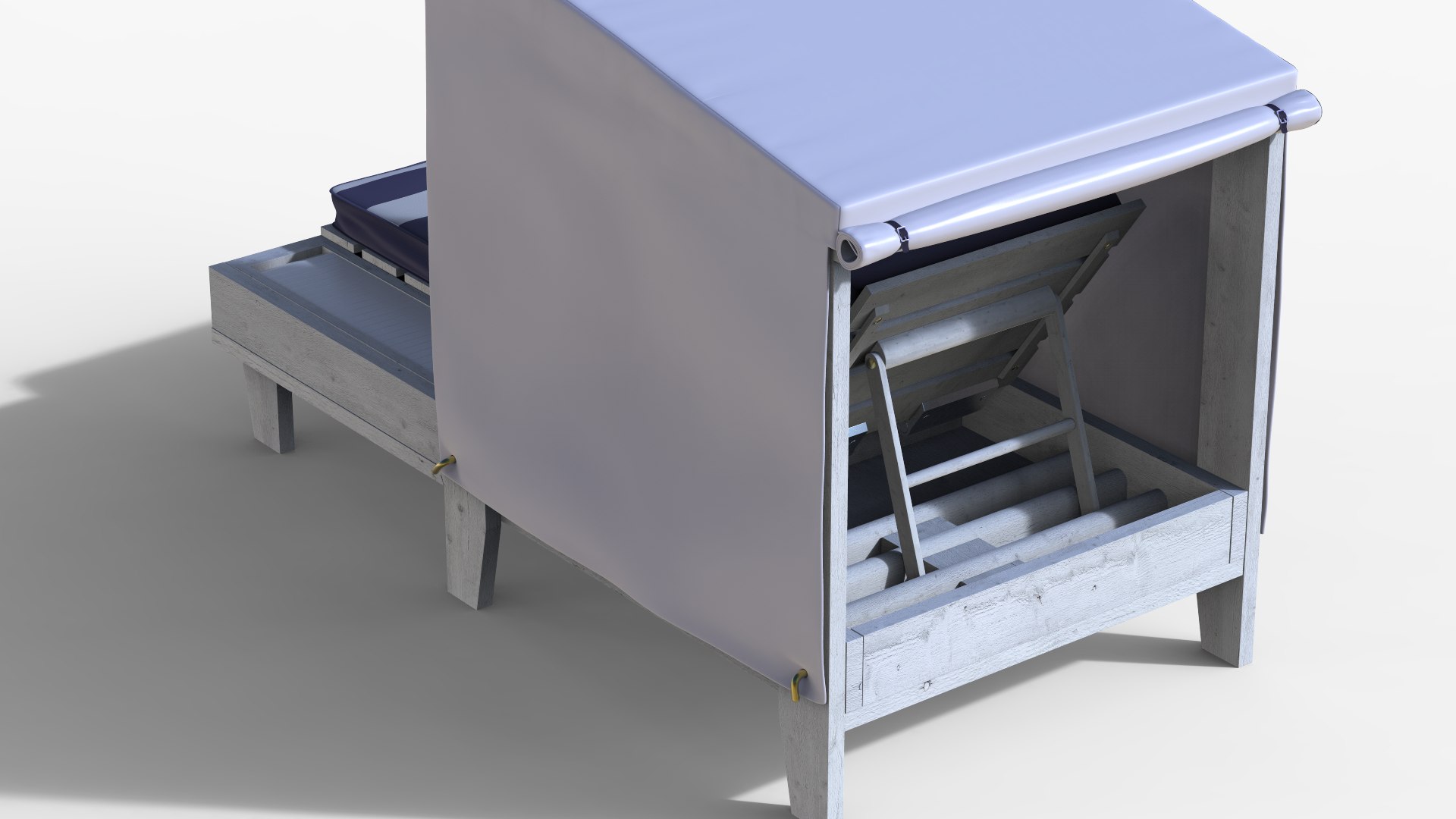 Single Lounge Chair With Cover Model - TurboSquid 2043438