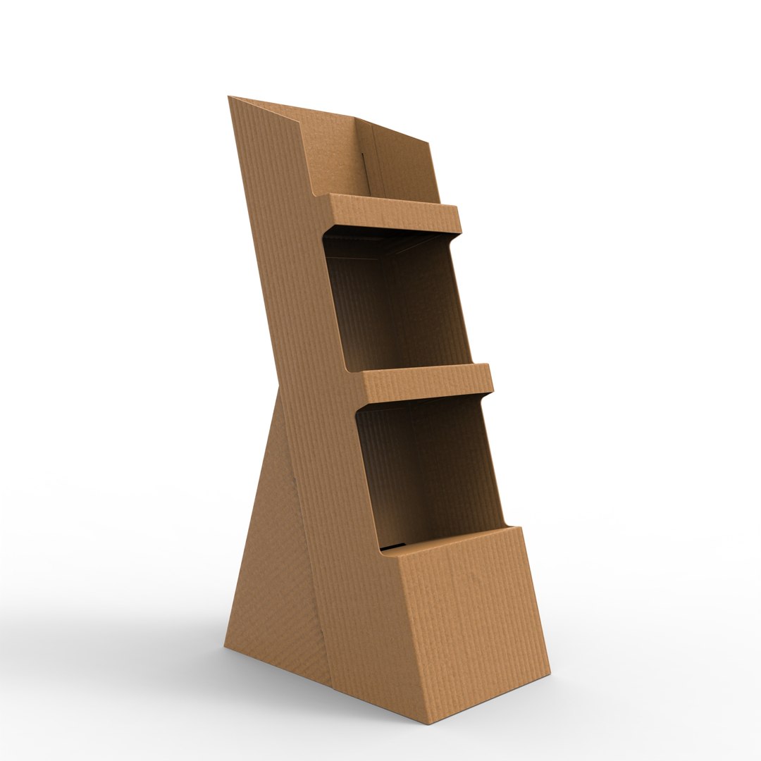 Point Of Sale Cardboard Display Stand 3D - TurboSquid 2315304