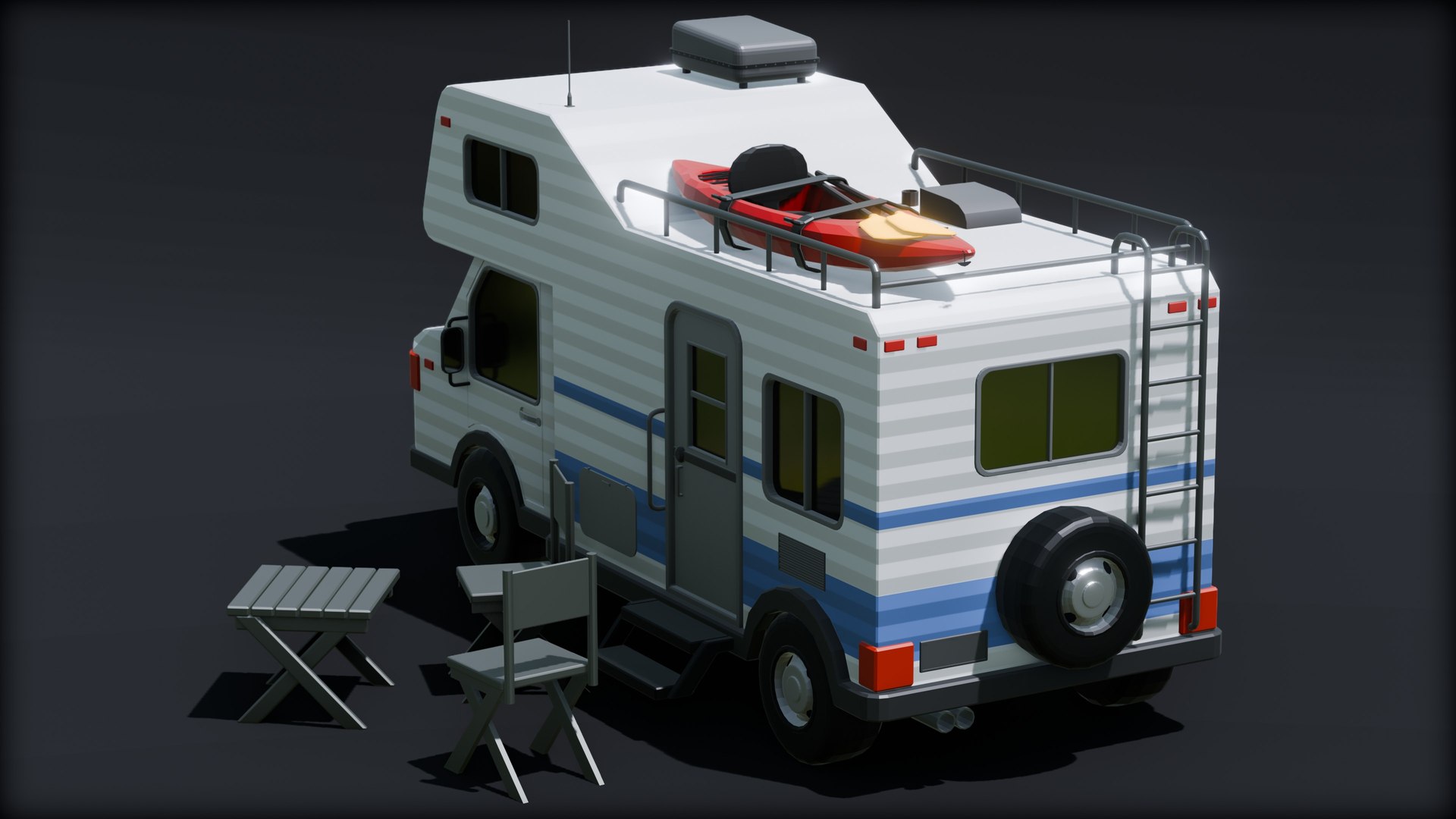 Low Poly Campervan 3D - TurboSquid 2286997