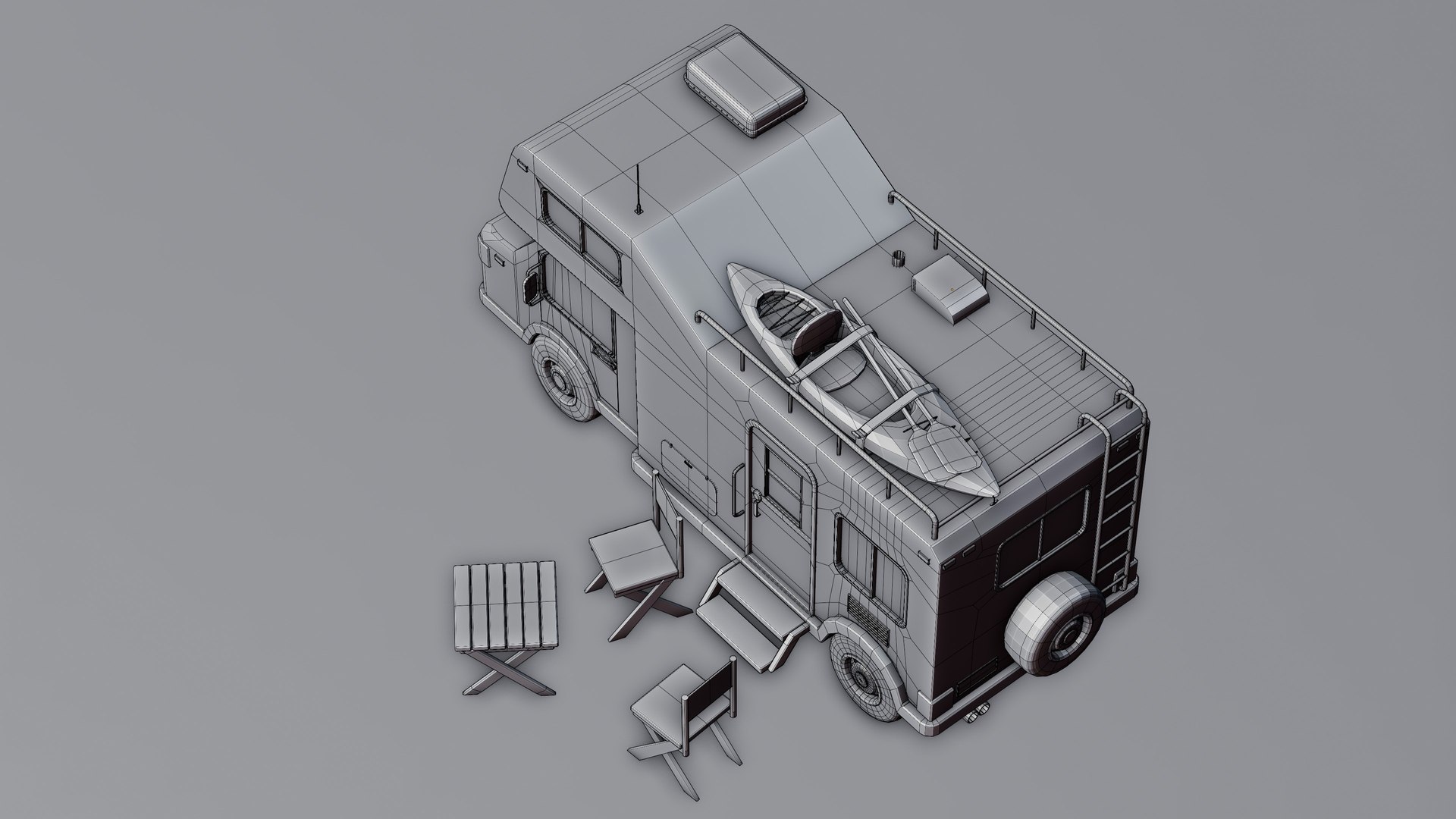 Low Poly Campervan 3D - TurboSquid 2286997