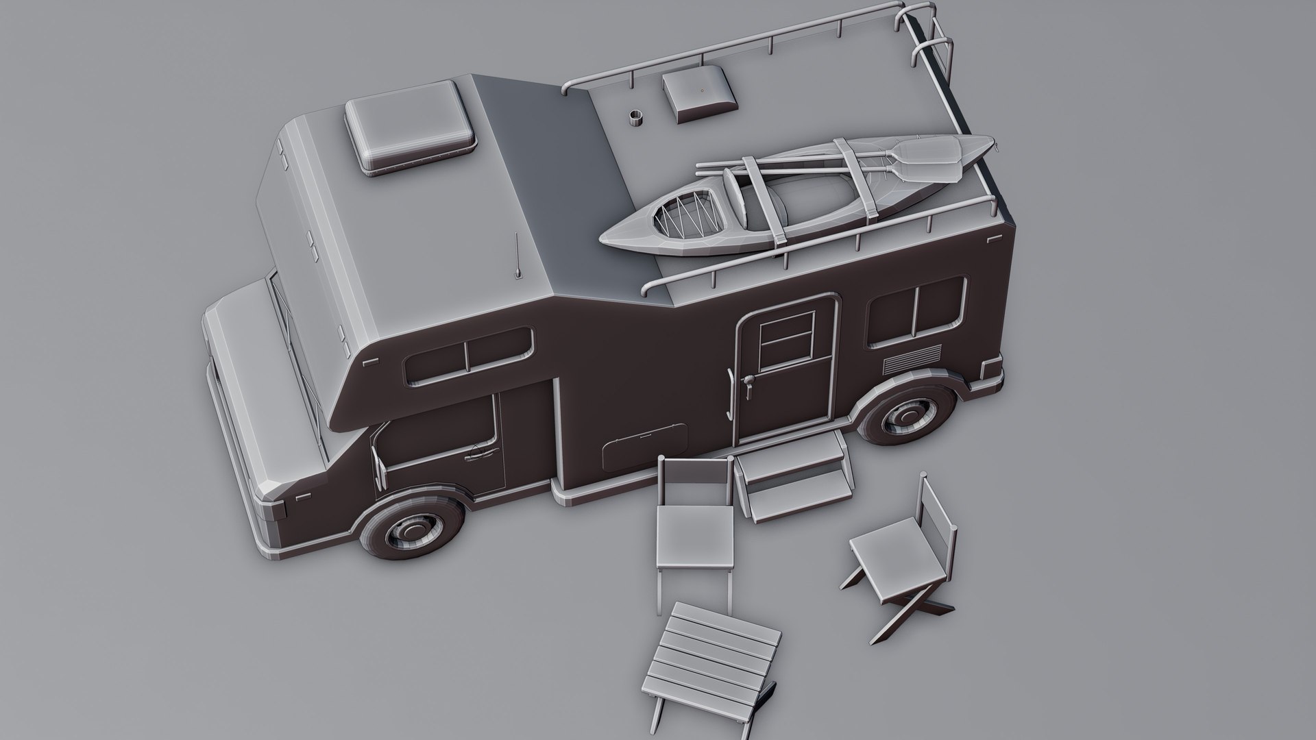 Low Poly Campervan 3D - TurboSquid 2286997