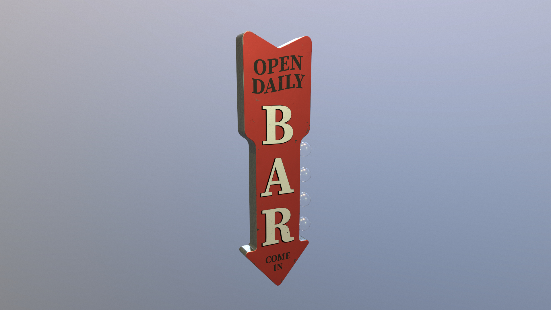 Bar open daily led 3D model - TurboSquid 1695206