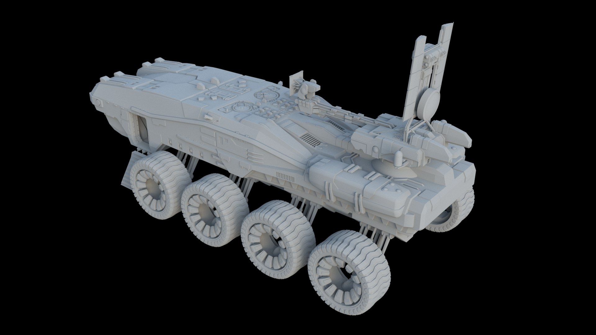 Sci-Fi Reconnaissance Vehicle Model - TurboSquid 2316764