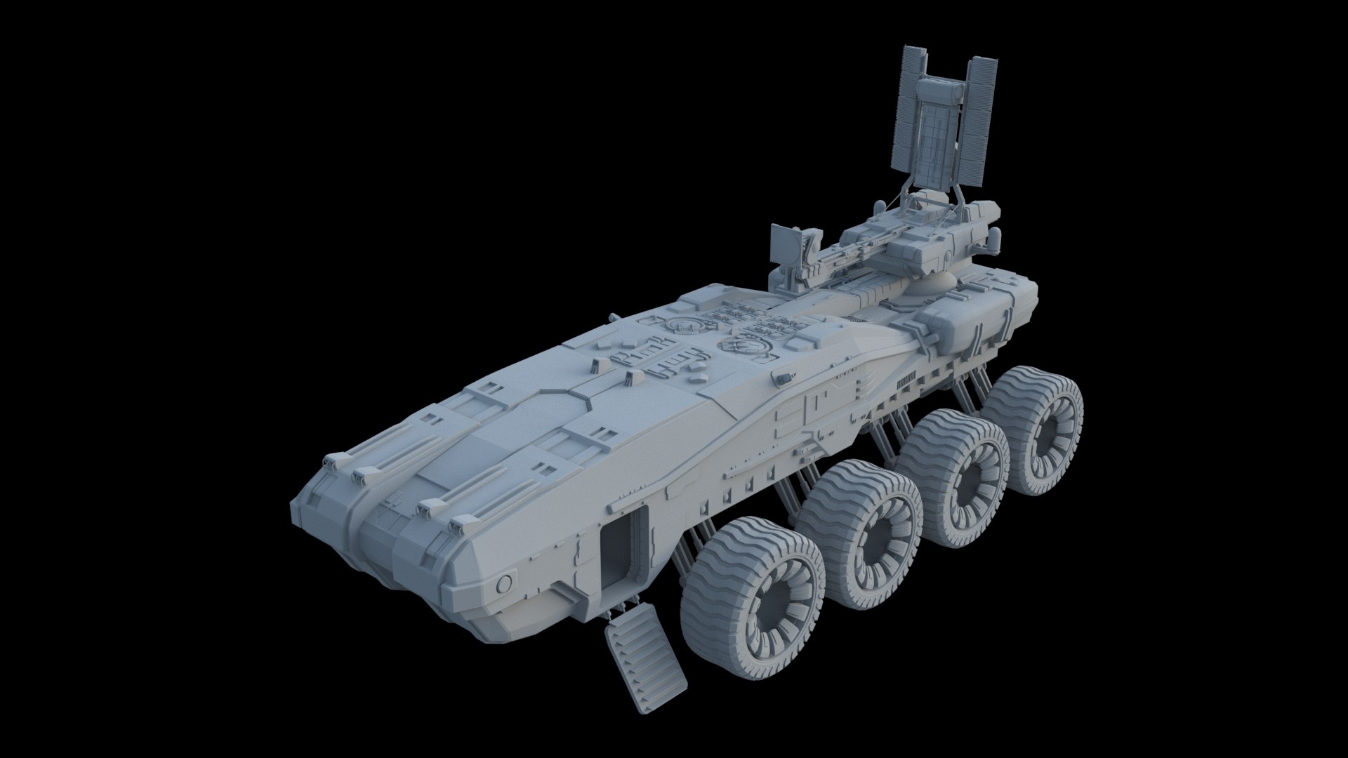 Sci-Fi Reconnaissance Vehicle Model - TurboSquid 2316764