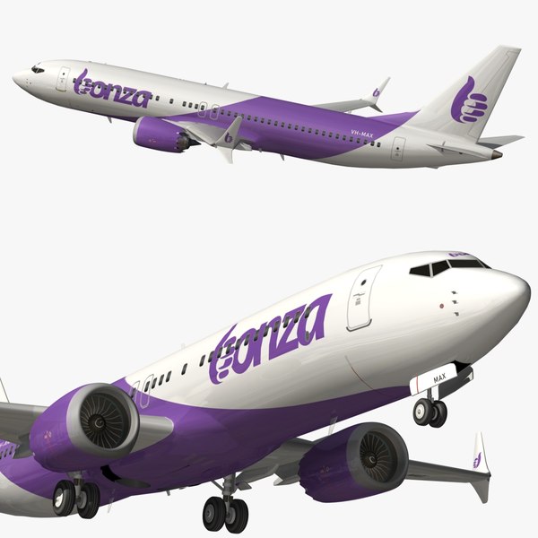 Boeing 737 Max Bonza Airline 3D model - TurboSquid 1819318