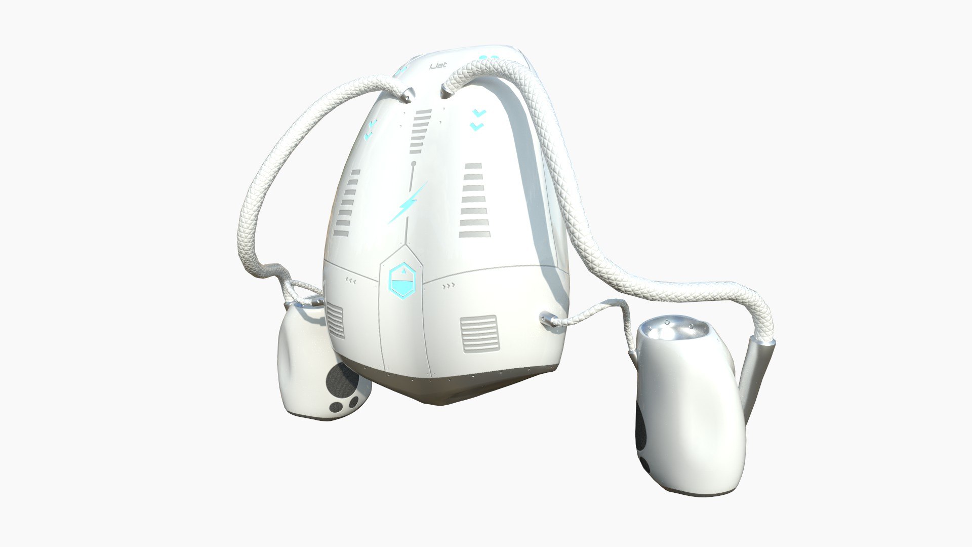 Jetpack I01 White Blue - SciFi Character Design model - TurboSquid 1967804