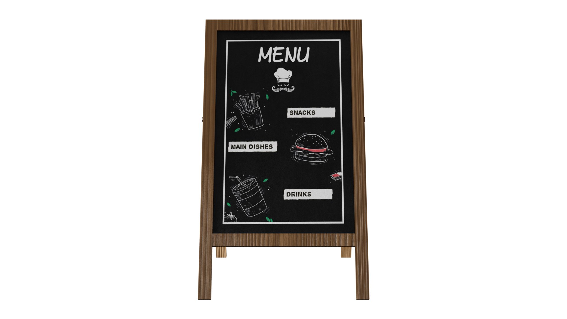 Menu Board 3D Model - TurboSquid 1682496