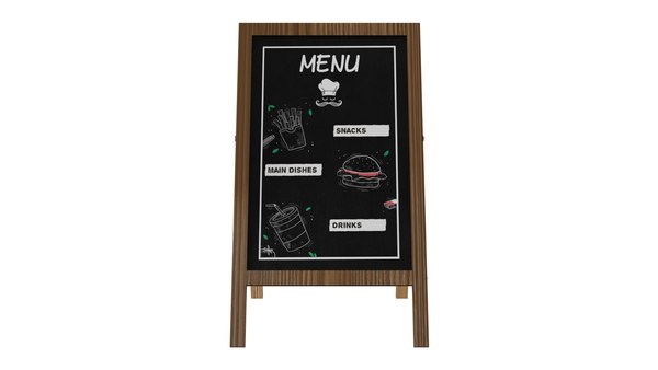 Menu board 3D model - TurboSquid 1682496