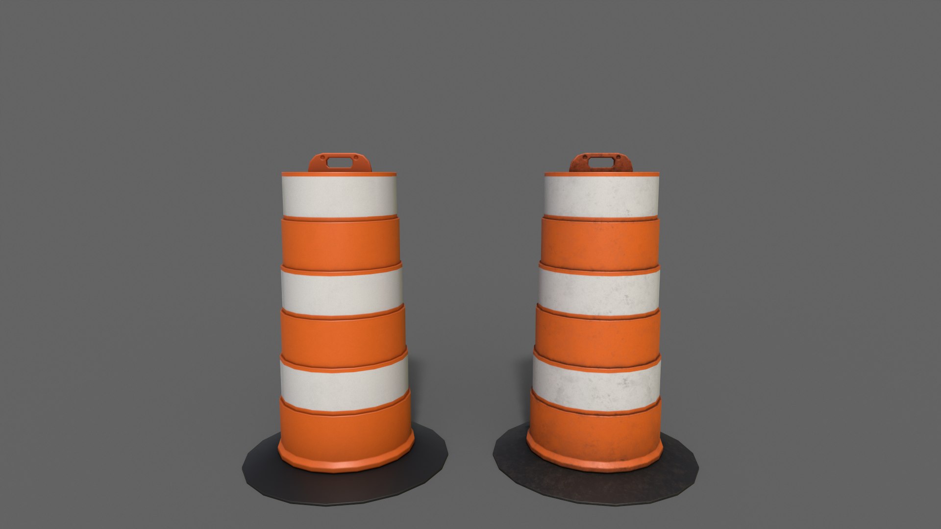 3D PBR Traffic Drum Barrel Orange - TurboSquid 2040153