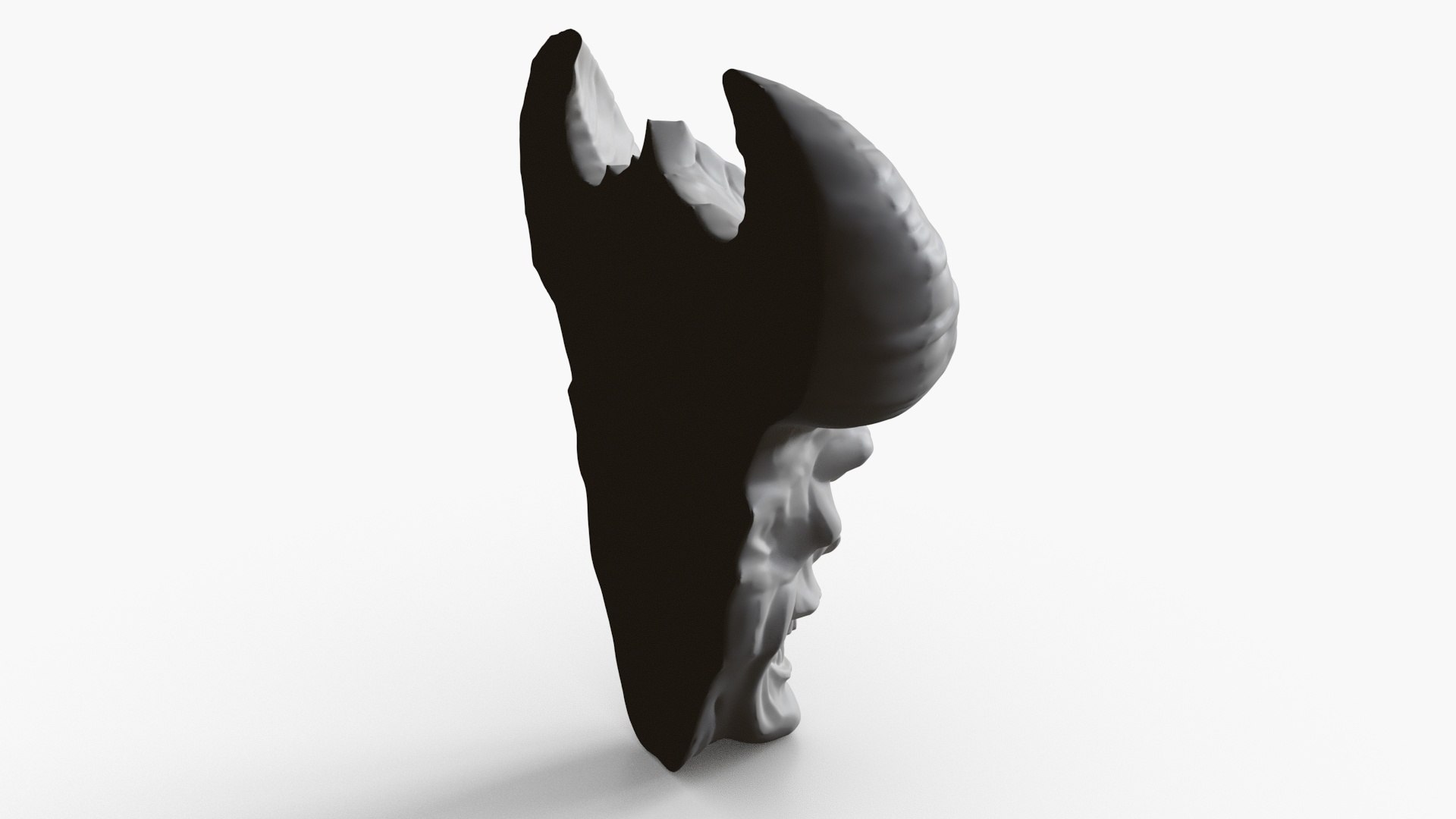 3D Demon Head Relief 1 Model - TurboSquid 2284581