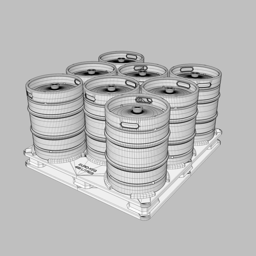 Euro-keg Keg Pallet 3d 3ds