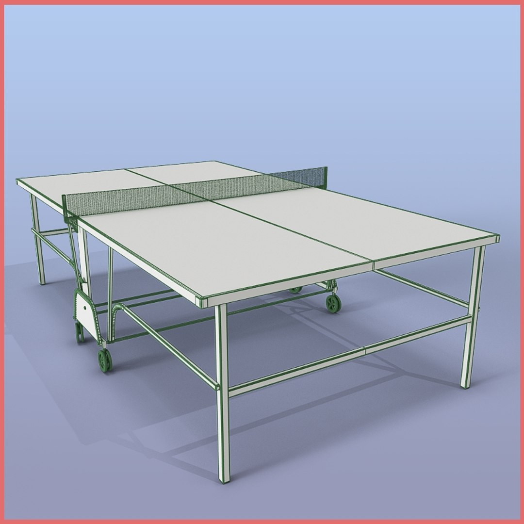 ping-pong table rackets 3d model