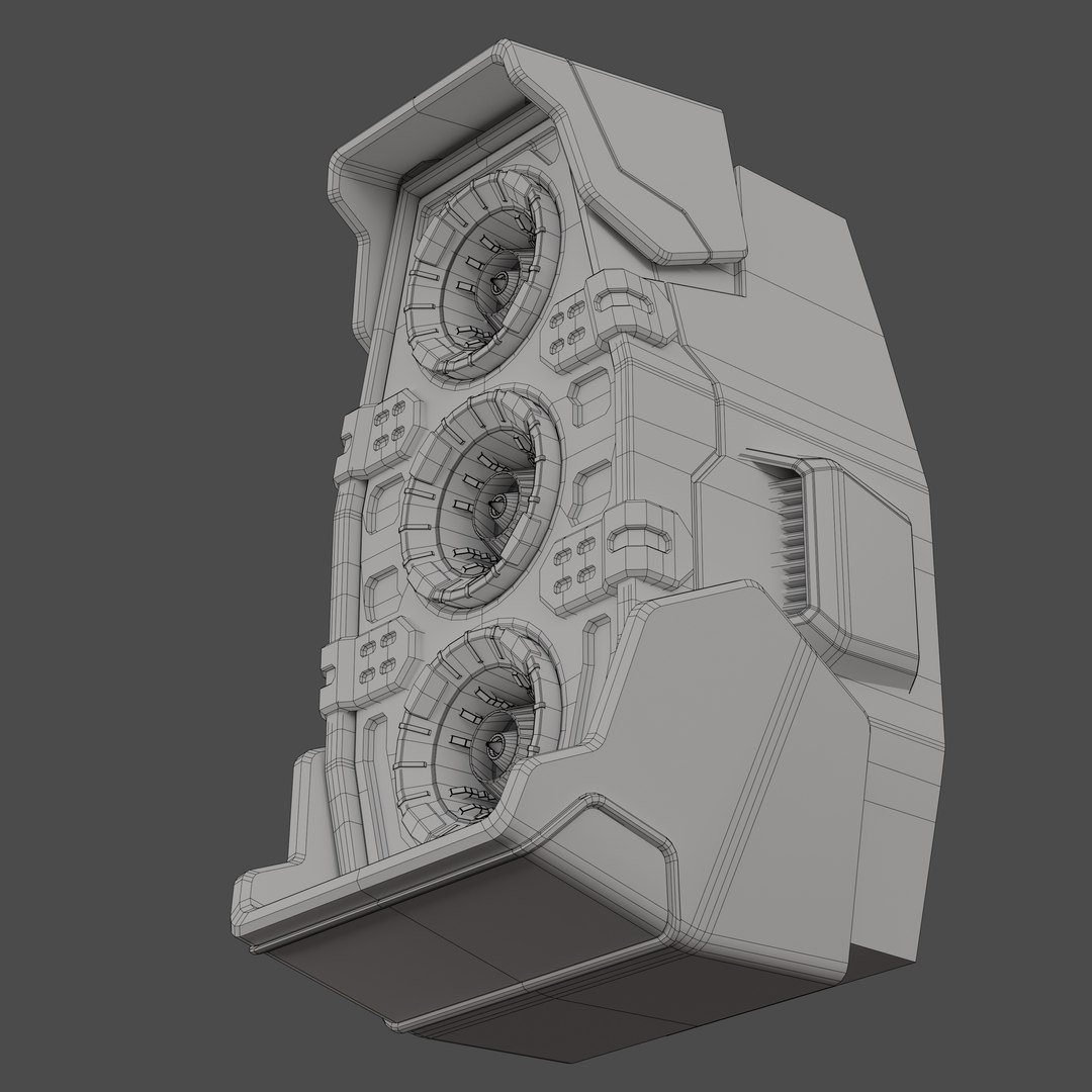 3D Model Sci-Fi Engine - TurboSquid 2182581