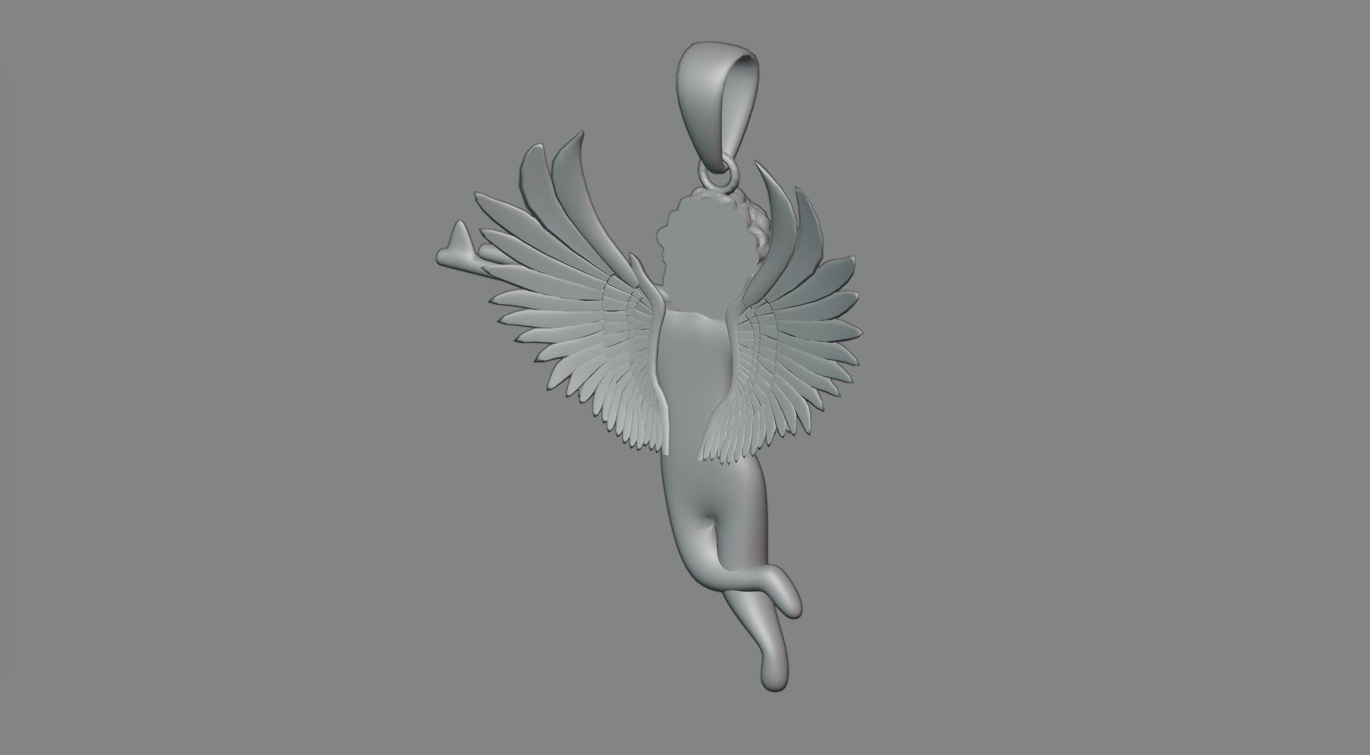 3D Model Pendant Angel With A Gun - TurboSquid 1807199