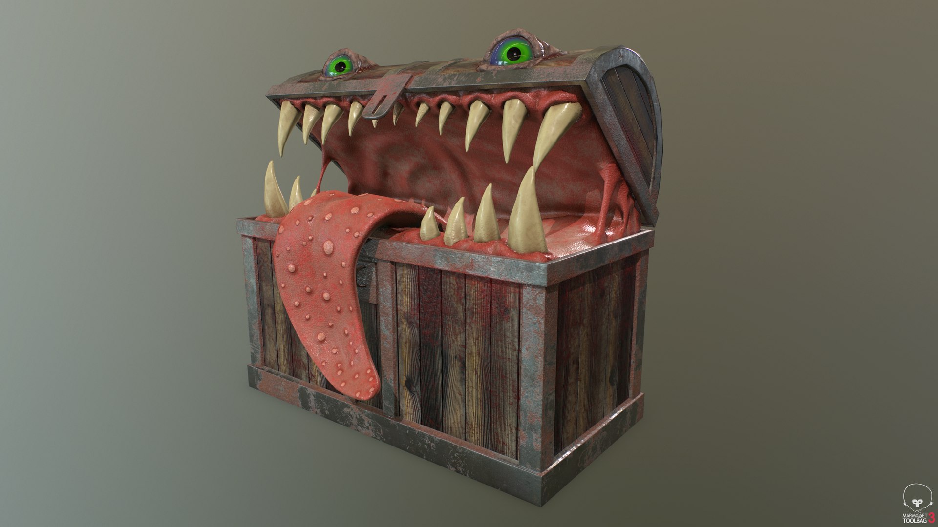 Pbr Monster Chest 3D Model - TurboSquid 1176930