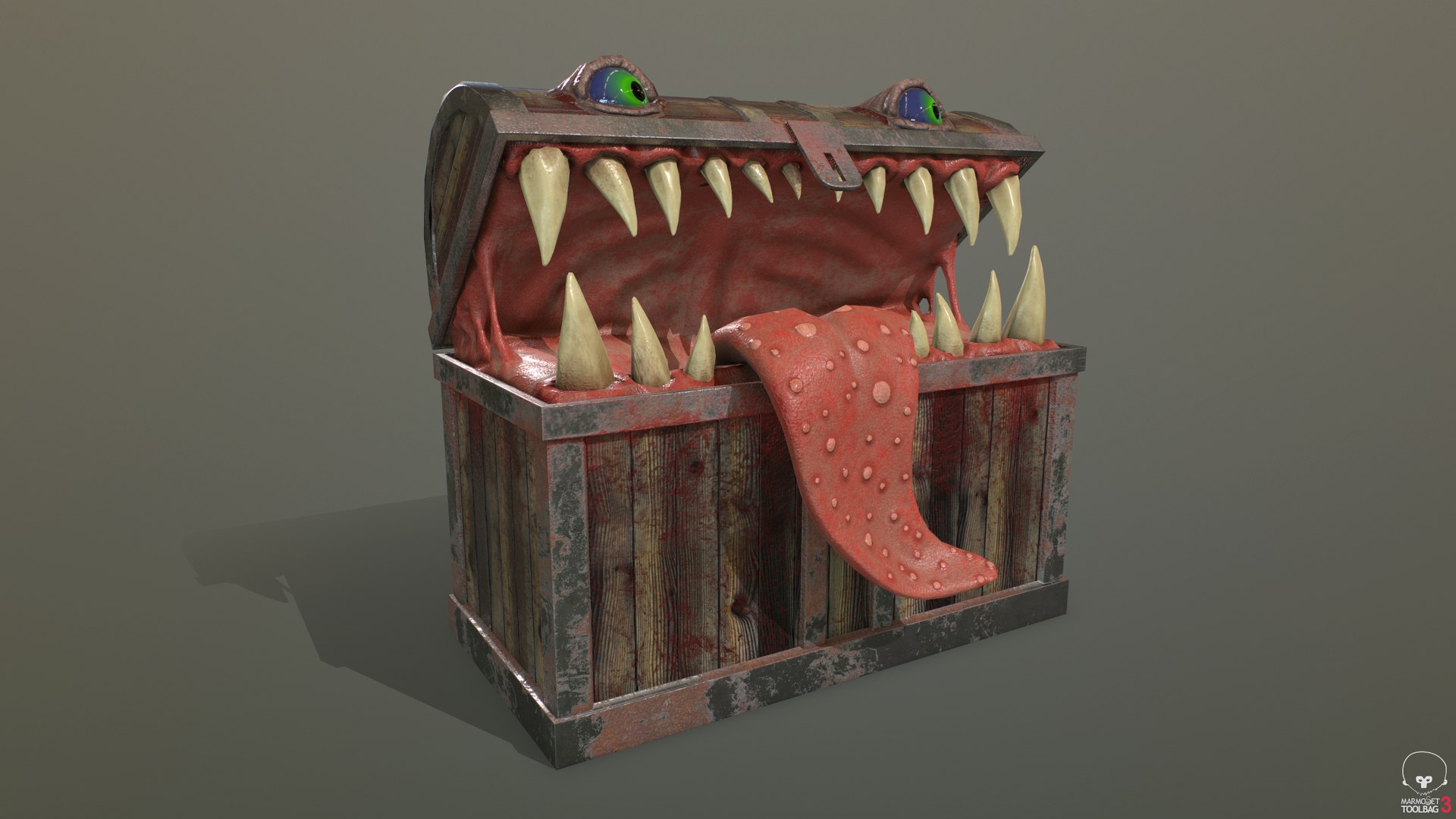 Pbr Monster Chest 3D Model - TurboSquid 1176930