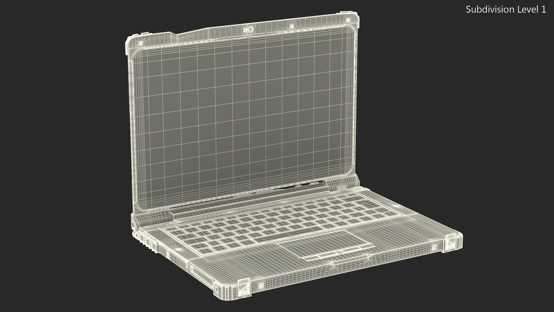 Shockproof Laptop Black Metal 3D model - TurboSquid 2175165