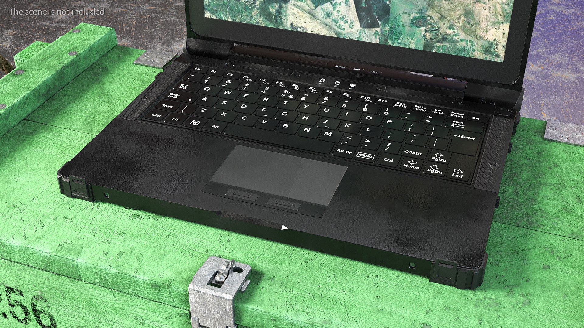 Shockproof Laptop Black Metal 3D Model - TurboSquid 2175165