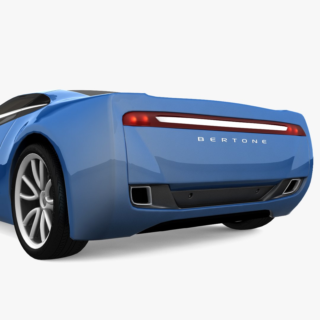 3d realistic bertone birusa concept car
