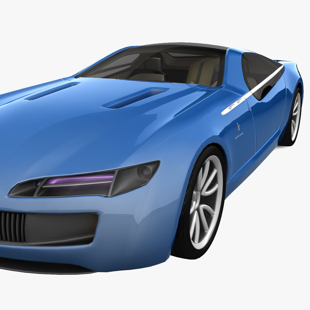 3d realistic bertone birusa concept car