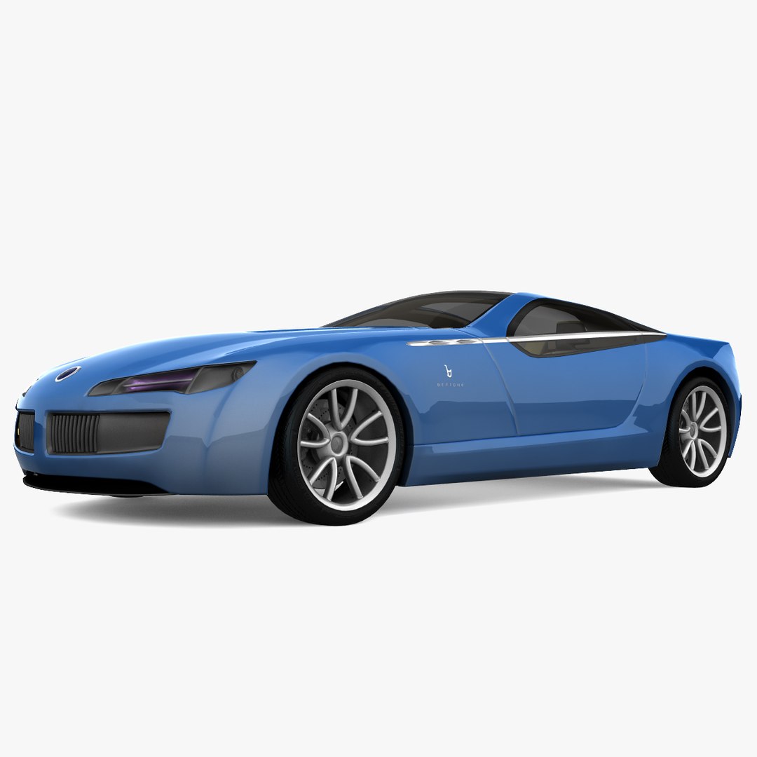 3d realistic bertone birusa concept car