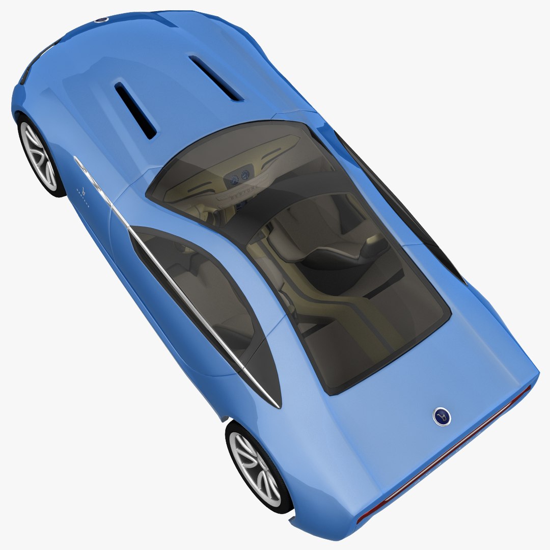 3d realistic bertone birusa concept car