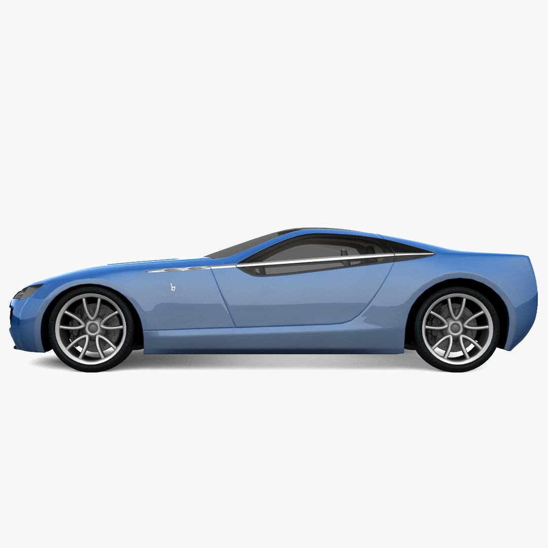 3d realistic bertone birusa concept car